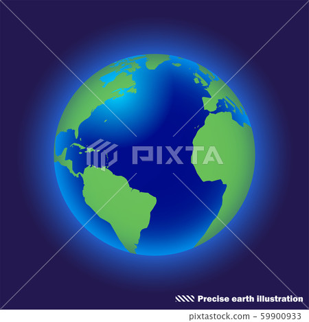 High Definition Earth Illustration Solid Sphere - Stock Illustration ...