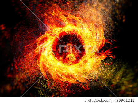 Abstract fire circle - Stock Illustration [59901212] - PIXTA