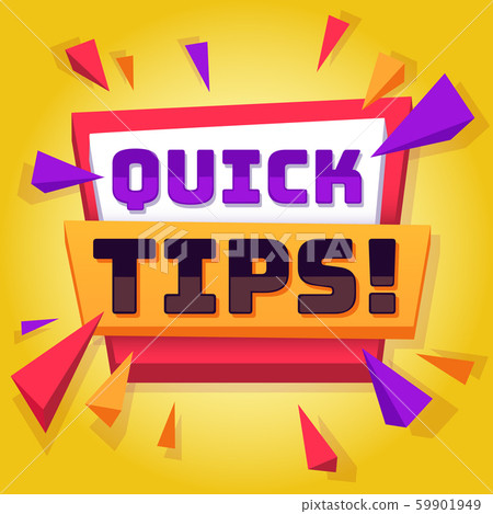 Quick tip. Useful tricks and advice blog post... - Stock Illustration ...