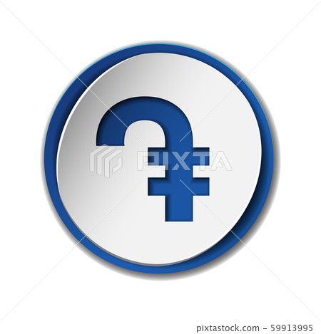 Dram currency symbol on round sticker with blue... - Stock Illustration ...