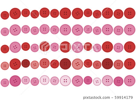 Line set of red and pink buttons - Stock Illustration [59914179] - PIXTA