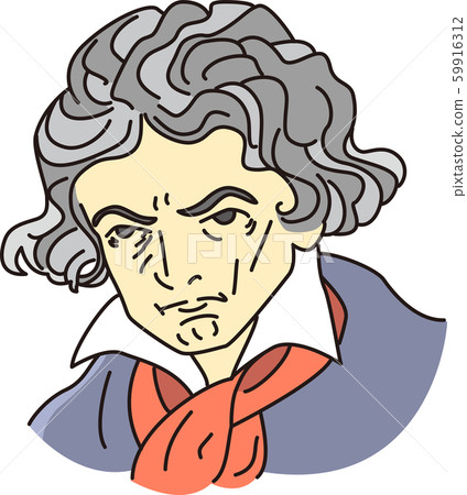 Beethoven Beethoven composer musician great... - Stock Illustration ...