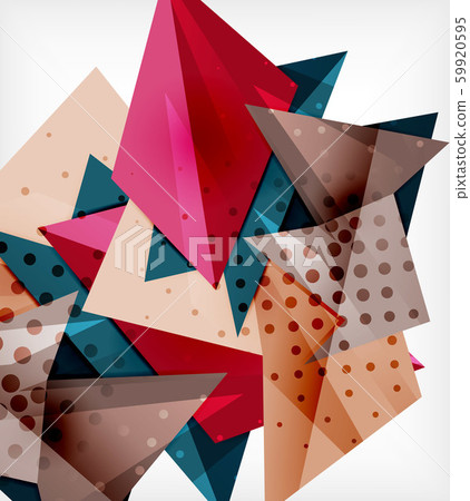 Modern origami card. Modern origami design... - Stock Illustration ...