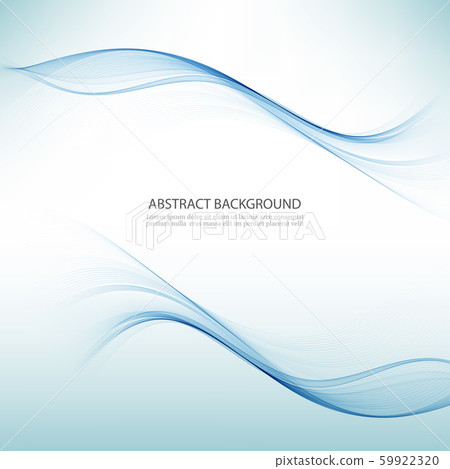 Abstract color wave design element. Blue wave. - Stock Illustration ...