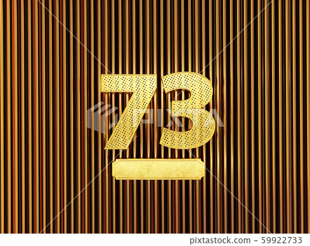 number 73 (number seventy-three) with small holes - Stock Illustration ...
