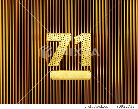 number 71 (number seventy-one) with small holes - Stock Illustration ...