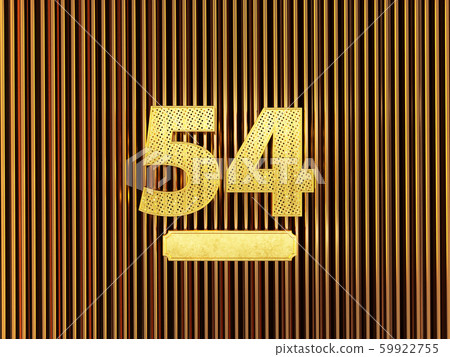 number 54 (number fifty-four) with small holes - Stock Illustration ...