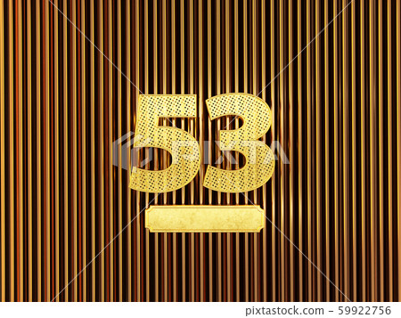 number 53 (number fifty-three) with small holes-插圖素材 [59922756] - PIXTA圖庫