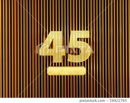 number 45 (number forty-five) with small holes - Stock Illustration ...