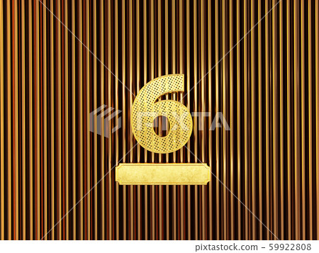 number 6 (number six) with small holes - Stock Illustration [59922808 ...