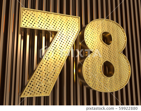 number 78 (number seventy-eight) with small holes - Stock Illustration ...