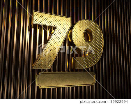 number 79 (number seventy-nine) with small holes - Stock Illustration ...