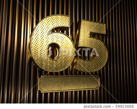 number 65 (number sixty-five) with small holes-插圖素材 [59923008] - PIXTA圖庫