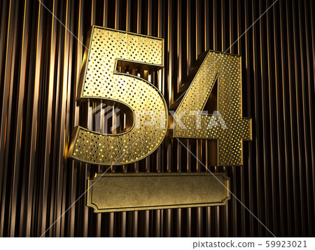 number 54 (number fifty-four) with small holes - Stock Illustration ...
