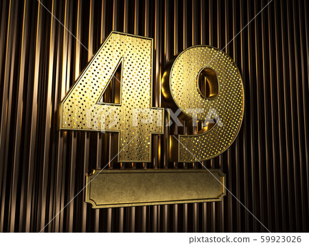 number 49 (number forty-nine) with small holes - Stock Illustration ...