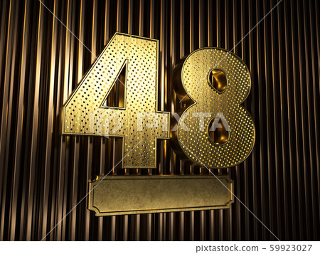 number 48 (number forty-eight) with small holes - Stock Illustration ...