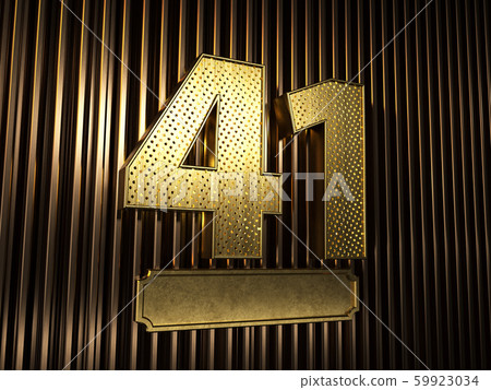 number 41 (number forty-one) with small holes - Stock Illustration ...