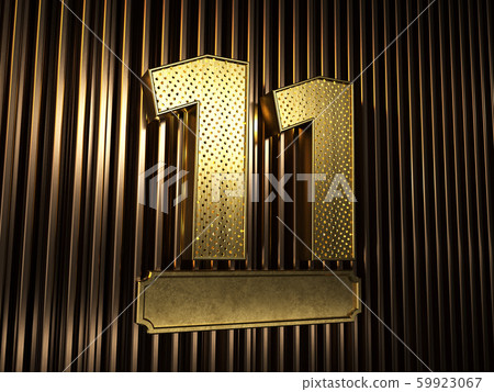 number 11 (number eleven) with small holes - Stock Illustration ...
