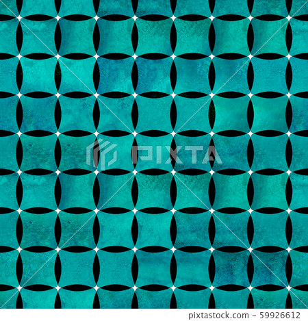 Seamless teal watercolor geometric pattern - Stock Illustration ...