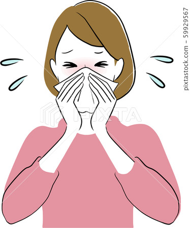 A woman biting a nose - Stock Illustration [59929567] - PIXTA