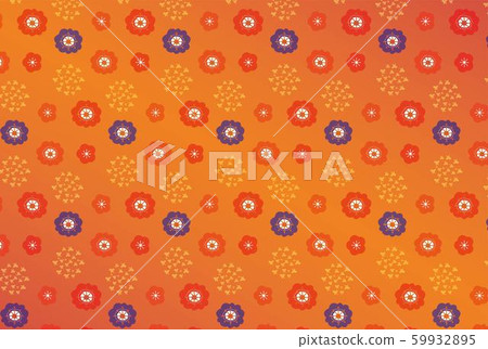 Japanese background with orange background and... - Stock Illustration ...