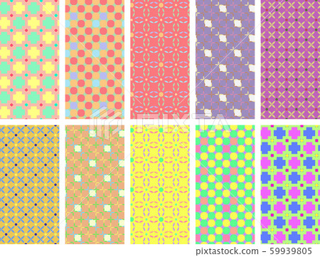 Set of colorful seamless patterns - Stock Illustration [59939805] - PIXTA