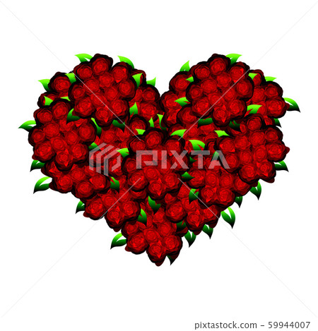 Hart shaped roses - Stock Illustration [59944007] - PIXTA