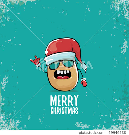 vector funky comic cartoon cute smiling santa... - Stock Illustration ...