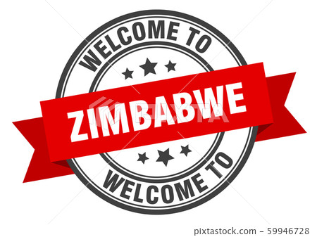 Zimbabwe stamp. welcome to Zimbabwe red sign - Stock Illustration ...
