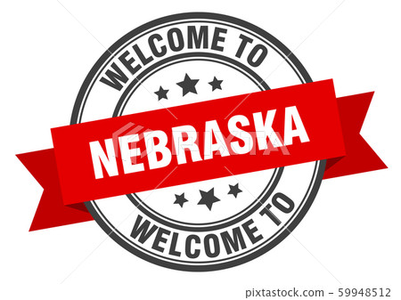 Nebraska stamp. welcome to Nebraska red sign - Stock Illustration ...