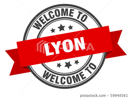 Lyon stamp. welcome to Lyon red sign - Stock Illustration [59948561 ...