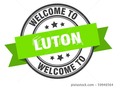 Luton stamp. welcome to Luton green sign - Stock Illustration [59948564 ...