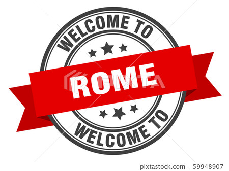 Rome stamp. welcome to Rome red sign - Stock Illustration [59948907 ...