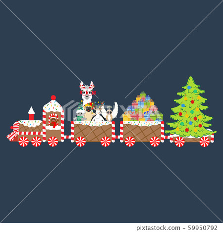 Christmas gingerbread train vector illustration - Stock Illustration ...