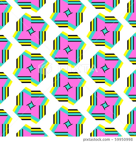 Vintage geometric pattern in retro 80s style. - Stock Illustration ...