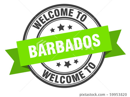Barbados stamp. welcome to Barbados green sign - Stock Illustration ...