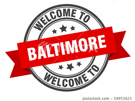 Baltimore stamp. welcome to Baltimore red sign - Stock Illustration ...