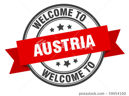 Austria stamp. welcome to Austria red sign - Stock Illustration ...