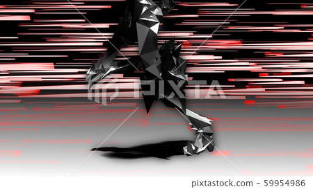Abstract Weird Runner Legs With Red motion... - Stock Illustration ...