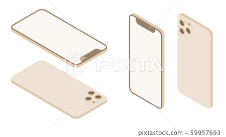 Smartphone isometric illustration - Stock Illustration [59957693] - PIXTA