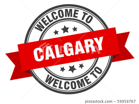 Calgary stamp. welcome to Calgary red sign - Stock Illustration ...
