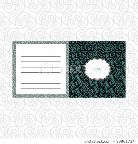 Notepad design with blue geometric pattern - Stock Illustration ...