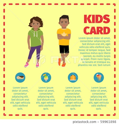 Kids card infographic with sweets - Stock Illustration [59961898] - PIXTA