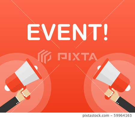Megaphone Hand, business concept with text... - Stock Illustration ...