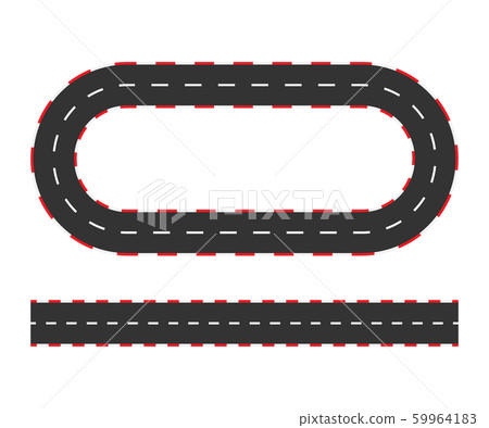 Rally races line track or road marking. Car or... - Stock Illustration ...