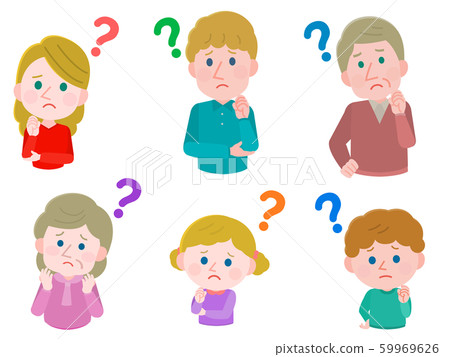 Caucasian, foreigner, questionable three... - Stock Illustration ...