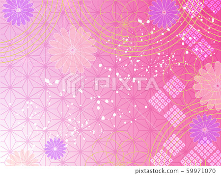 Pink japanese background material - Stock Illustration [59971070] - PIXTA