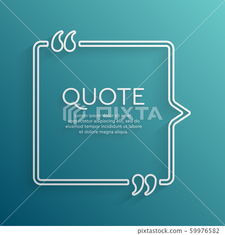 Vector template a creative quote bracket square - Stock Illustration ...