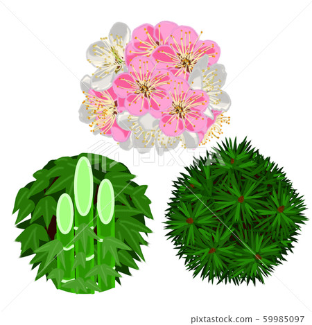 Shochiku plum ball decoration - Stock Illustration [59985097] - PIXTA
