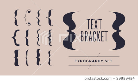 Bracket, braces, parentheses. Typography set of... - Stock Illustration ...